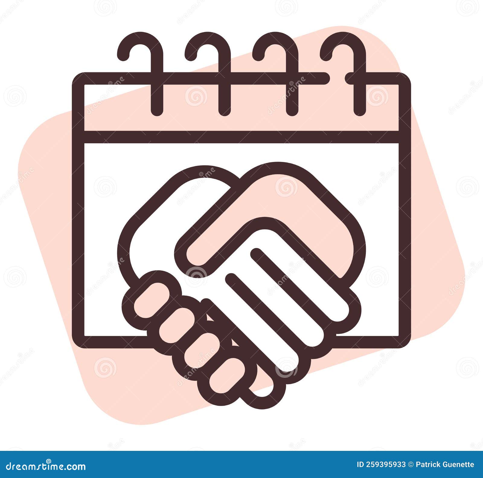 Meeting appointment, icon stock vector. Illustration of agenda - 259395933