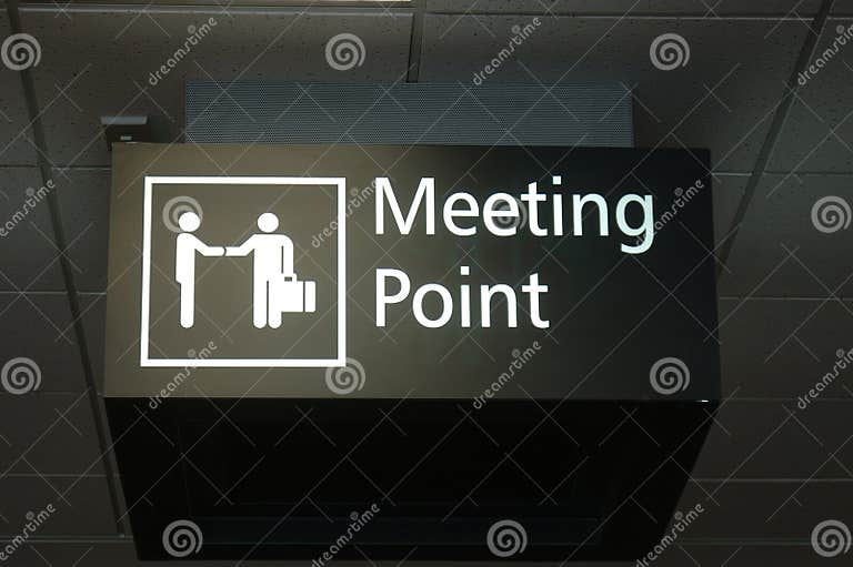 Meeting area sign stock image. Image of arriving, boxes - 5448249