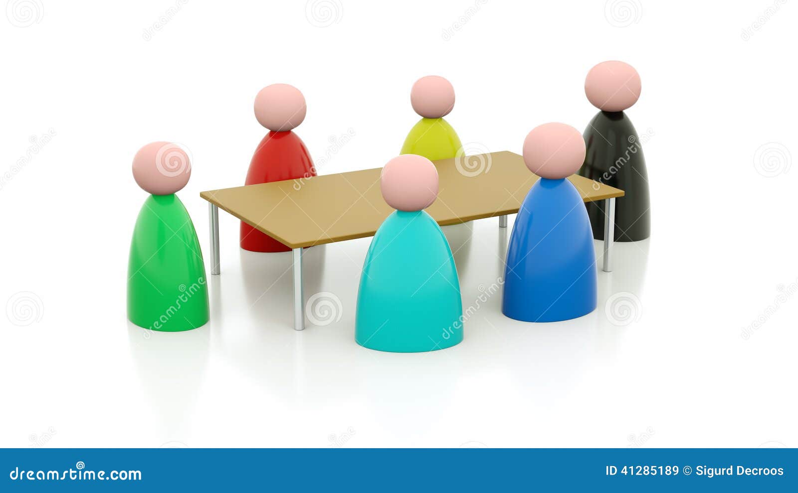 Meeting around table stock illustration. Illustration of table - 41285189