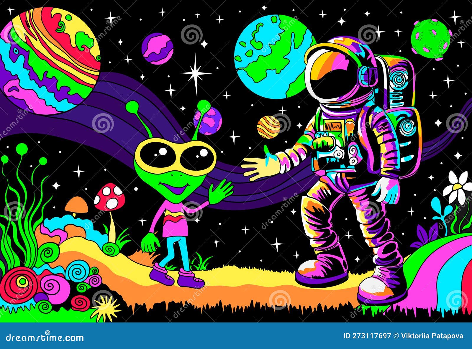 Alien Psychedelic Mycelium - Parallel Fab World Royalty-Free Stock ...