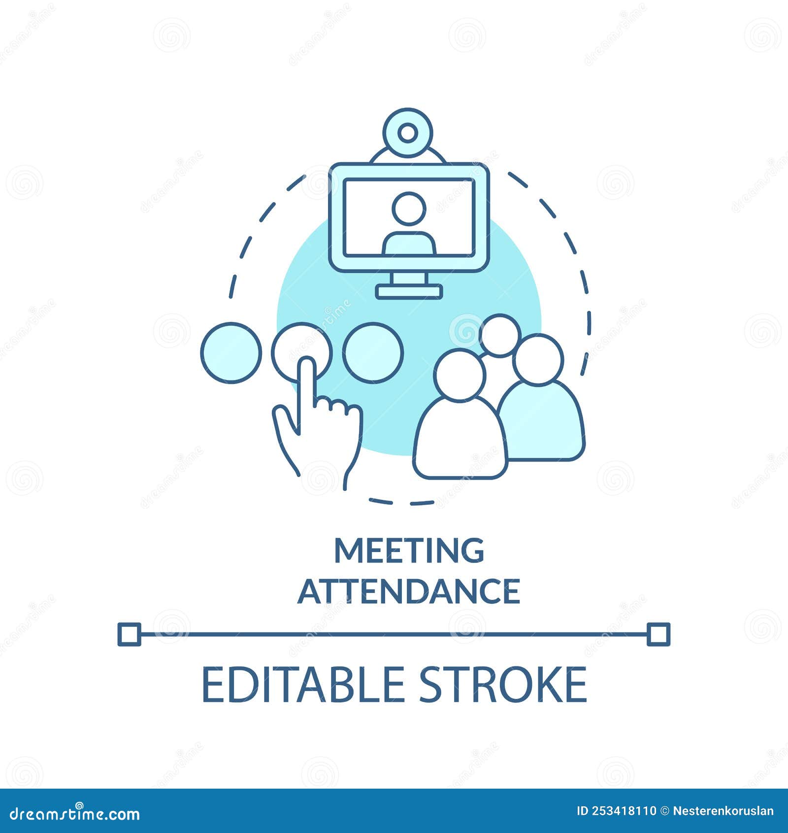 Meeting Attendance Turquoise Concept Icon Stock Vector - Illustration ... Meeting Attendance Turquoise Concept Icon Stock Vector - Illustration ...