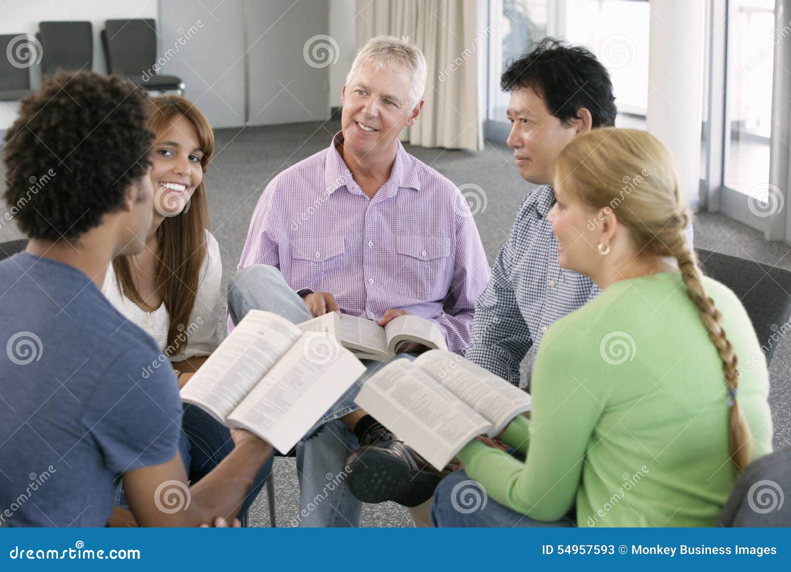 Meeting of Bible Study Group Stock Image - Image of mixed, american ...
