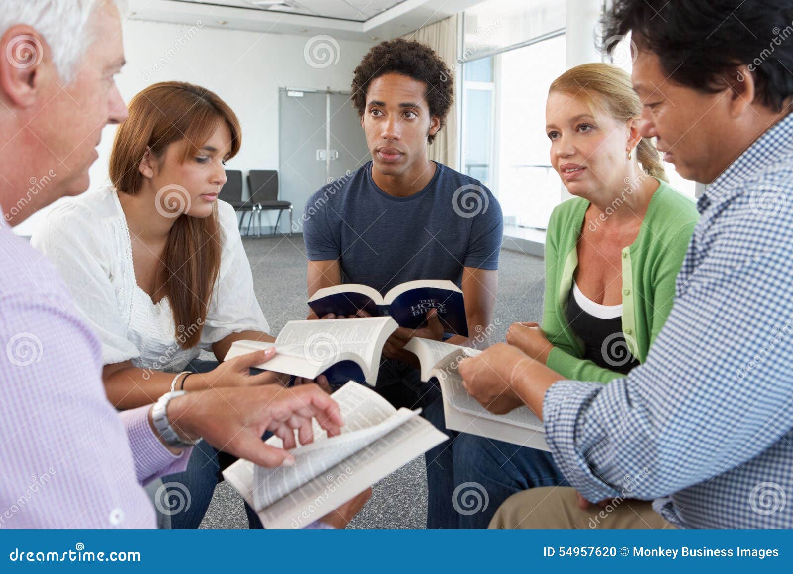 Meeting of Bible Study Group Stock Photo - Image of male, american ...