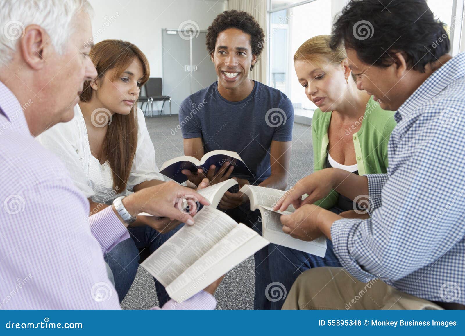 Meeting of Bible Study Group Stock Photo - Image of forties, middle ...