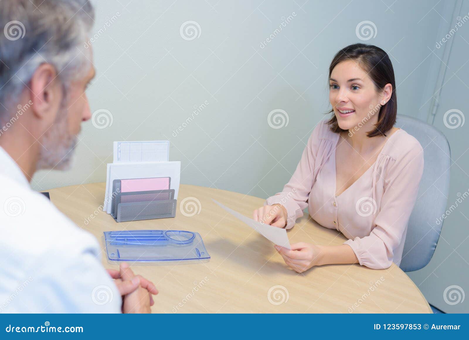 Meeting with a client stock image. Image of talk, professional - 123597853