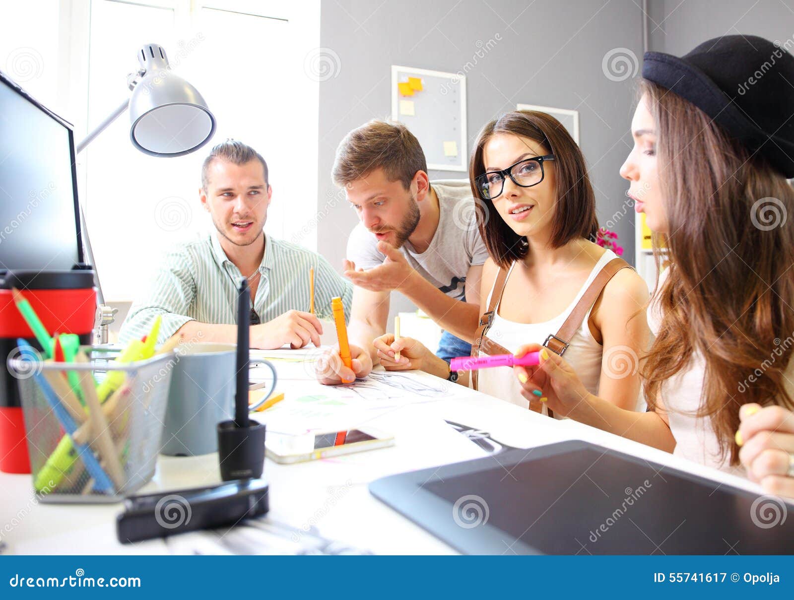 Meeting of Co-workers and Planning Next Steps of Work Stock Image ...