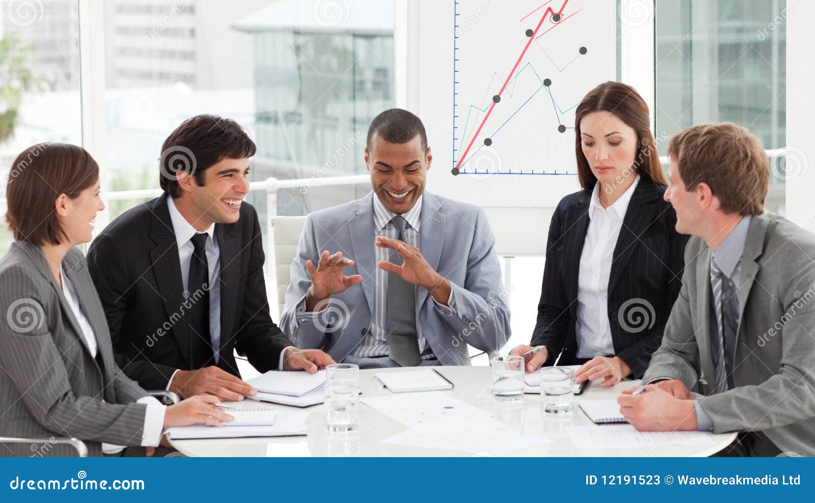 Meeting with colleagues stock image. Image of international - 12191523