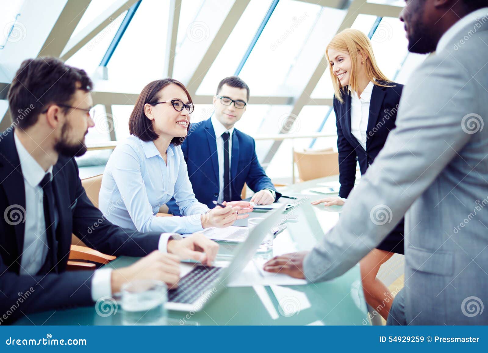 Meeting of colleagues stock image. Image of partner, colleague - 54929259