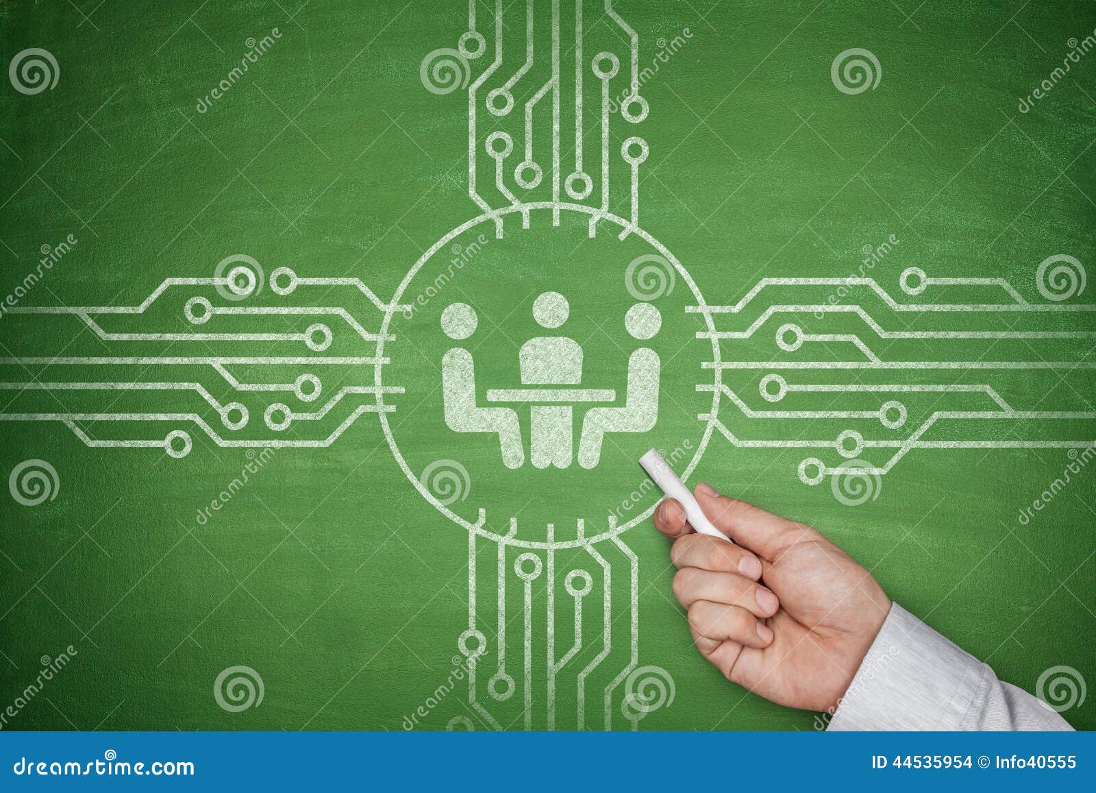 Meeting Concept on Blackboard Stock Photo - Image of board, office ...