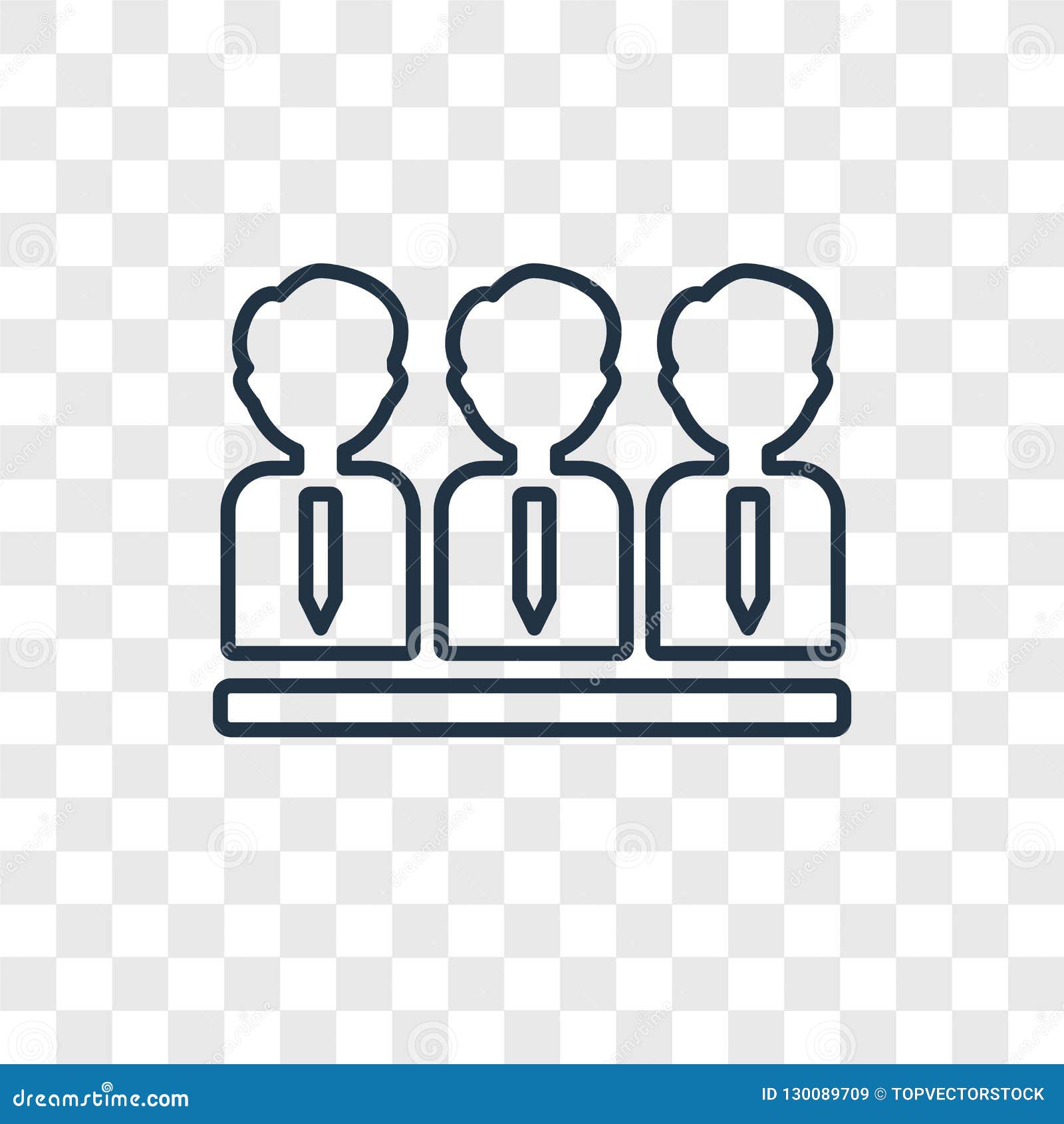 Meeting Concept Vector Linear Icon Isolated on Transparent Background ...