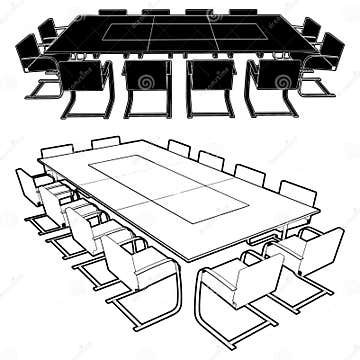 Meeting Conference Table Vector 01 Stock Vector - Illustration of ...