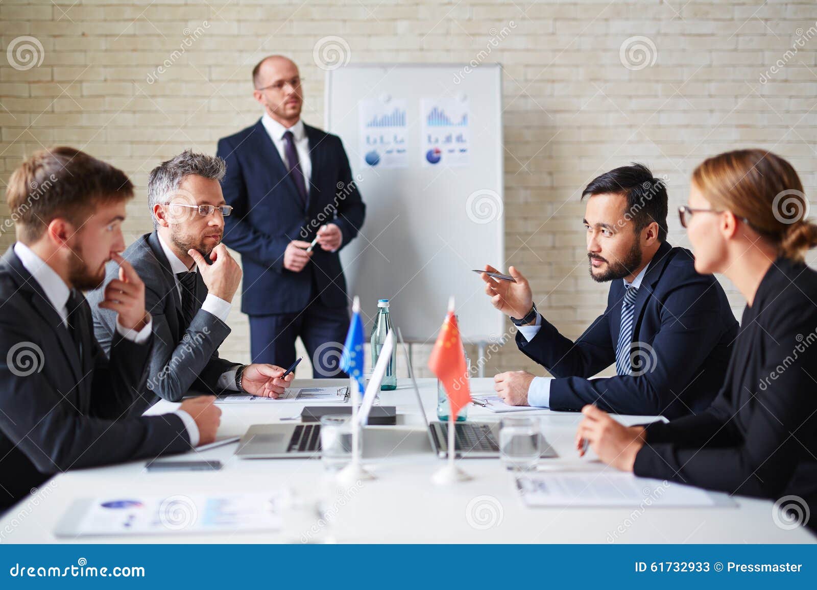 Meeting of delegates stock image. Image of woman, consulting - 61732933
