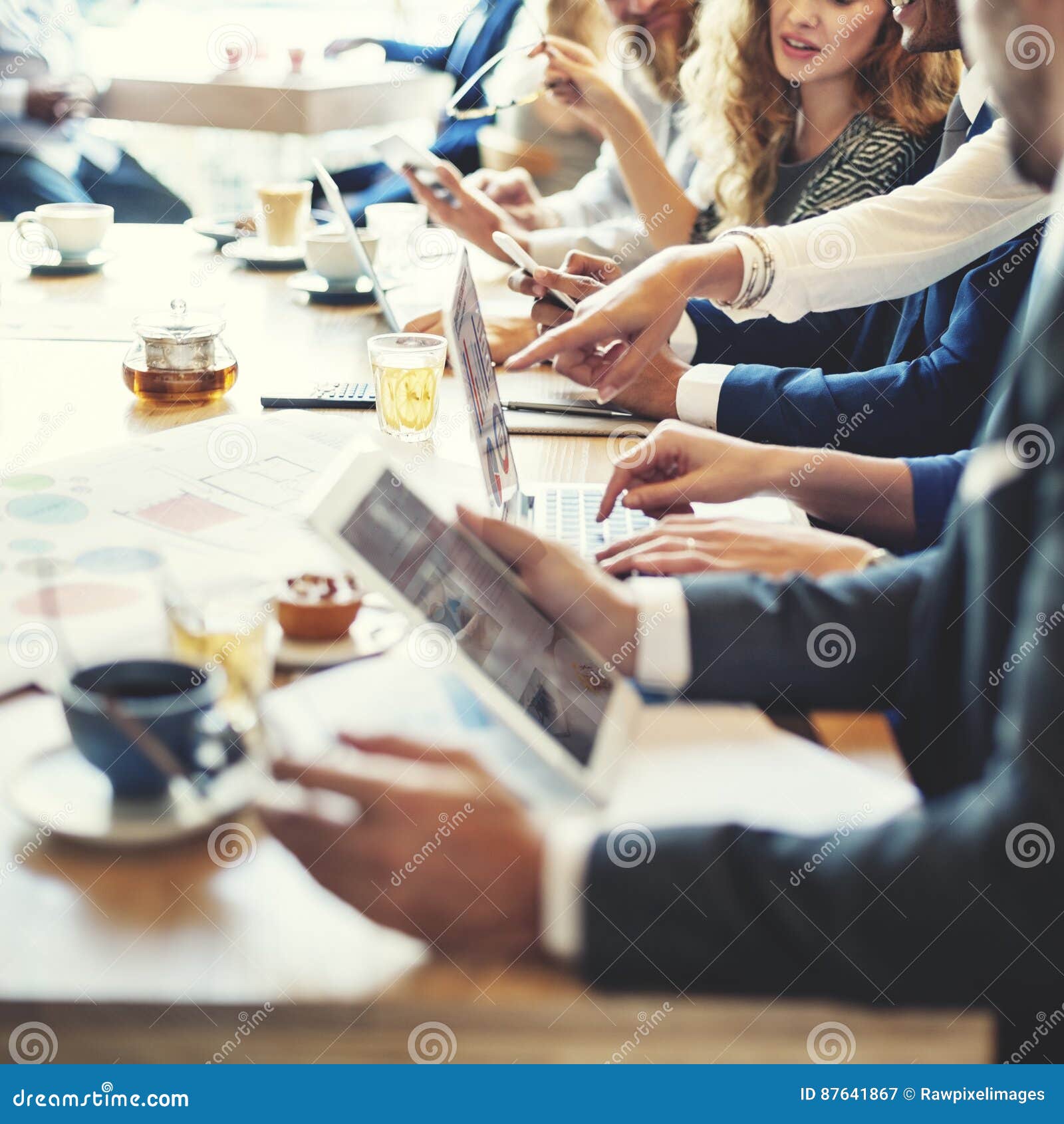 Meeting Discussion Graph Analytics Business Concept Stock Image - Image ...