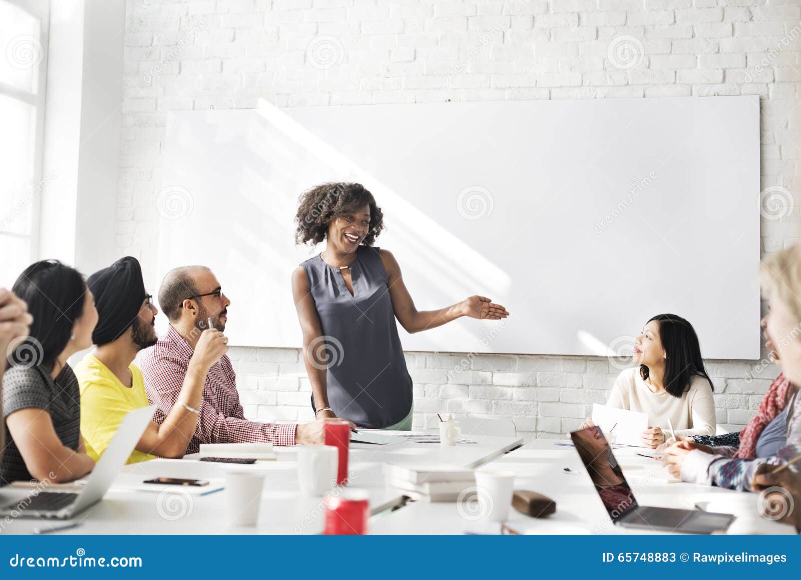 Meeting Discussion Talking Sharing Ideas Concept Stock Image - Image of ...