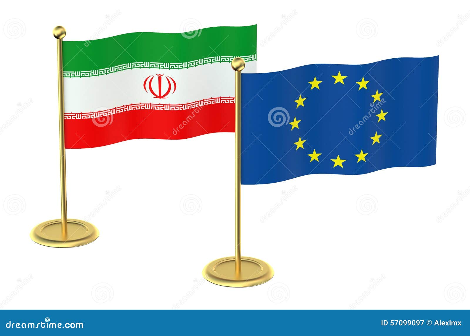 Meeting EU with Iran Concept Stock Illustration - Illustration of great ...