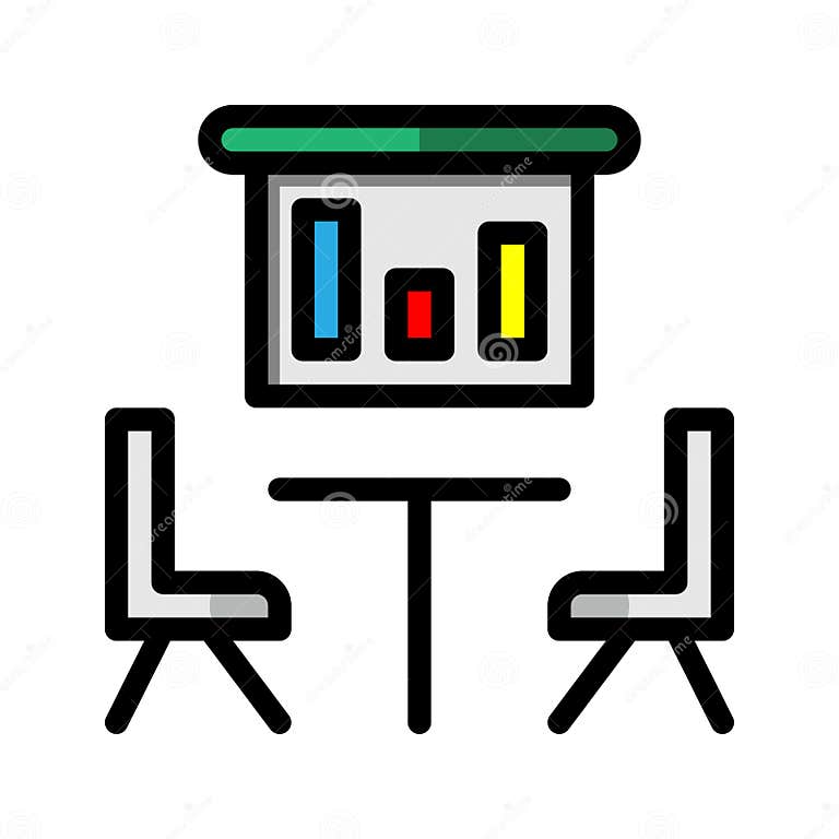 Meeting Flat Icon. Editable Workspace Symbol. Vector Illustrations ...