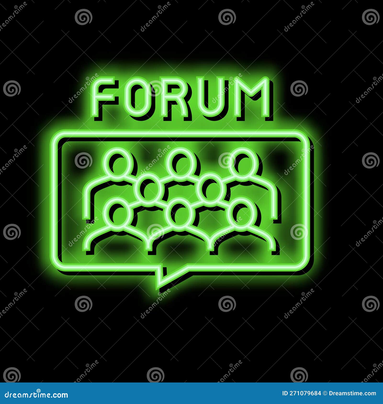 Meeting on Forum Neon Glow Icon Illustration Stock Vector ...