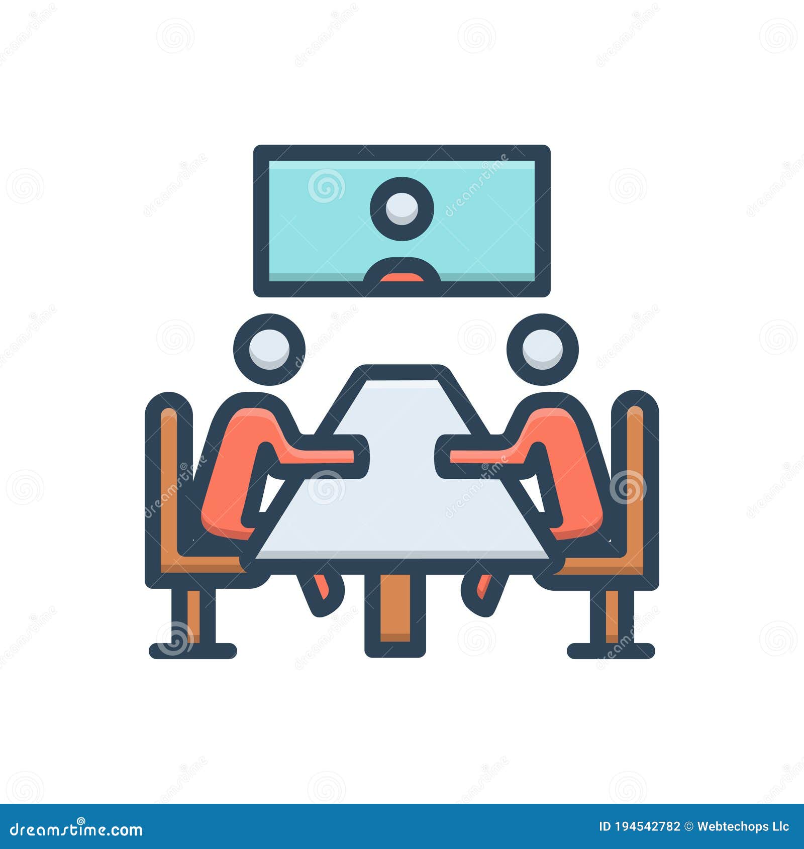 Color Illustration Icon for Meeting, Convention and Conference Stock ...