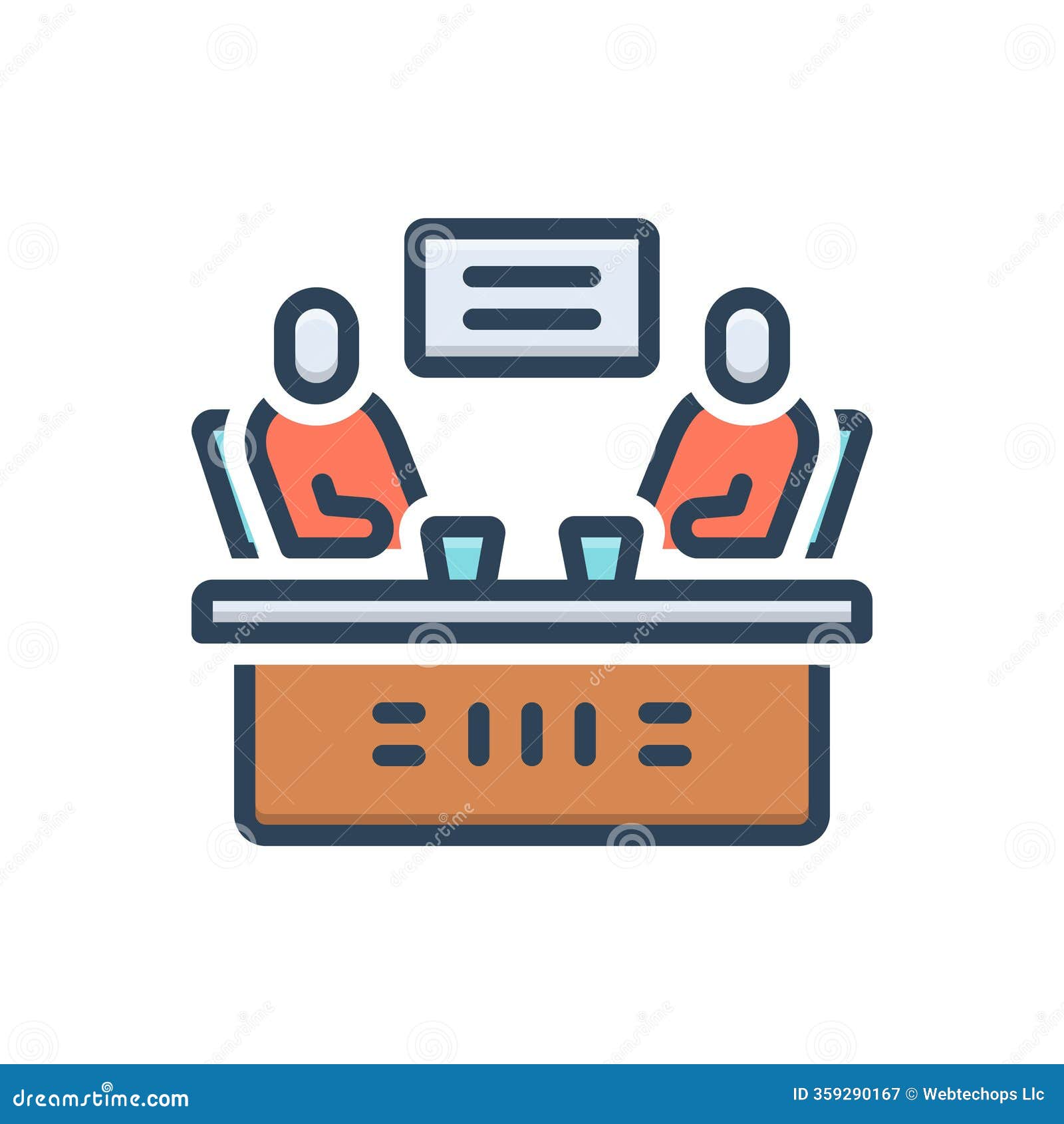 Color Illustration Icon for Meeting, Convention and Business Stock ...