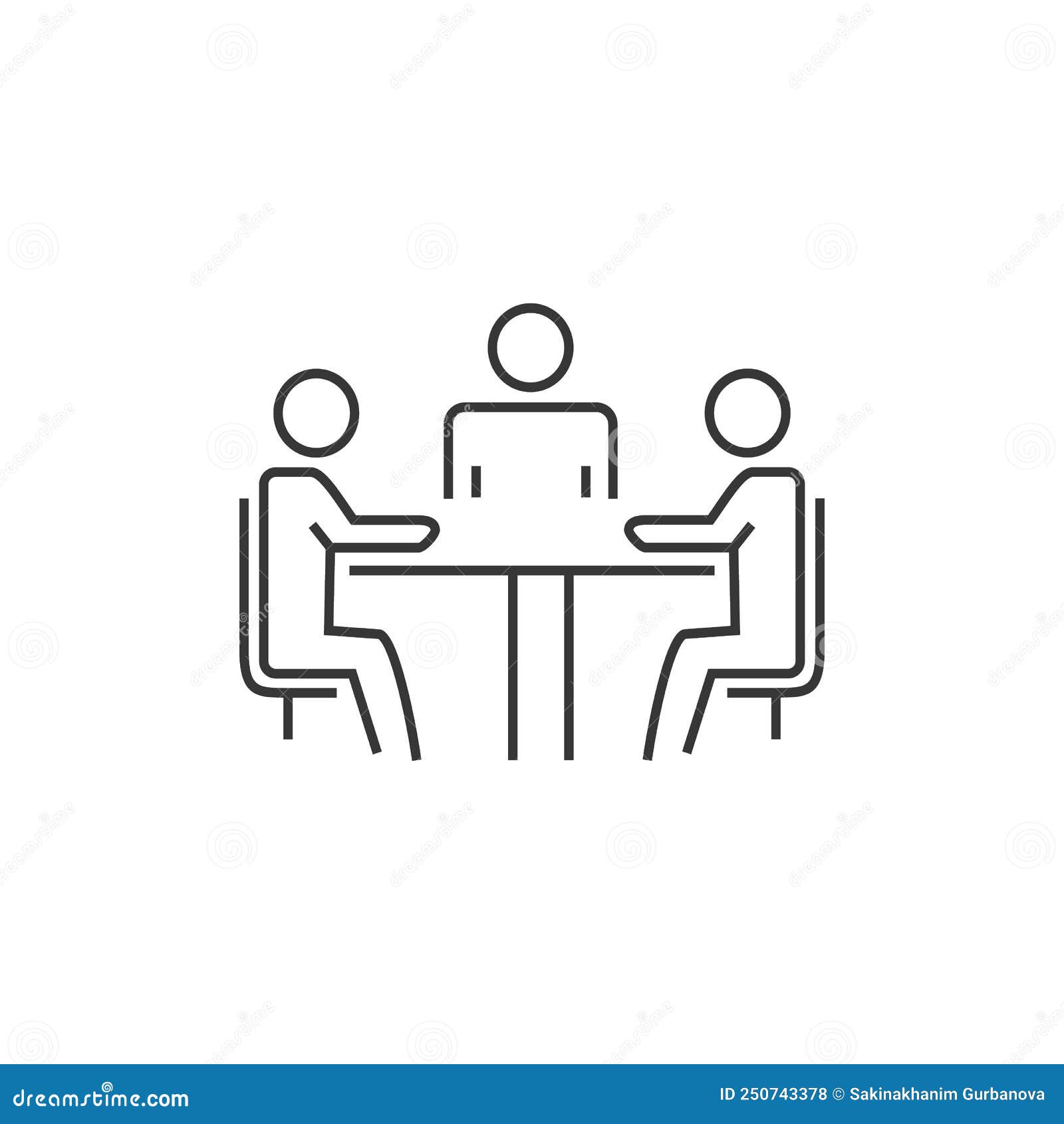 Meeting icon vector stock illustration. Illustration of calligraphy ...