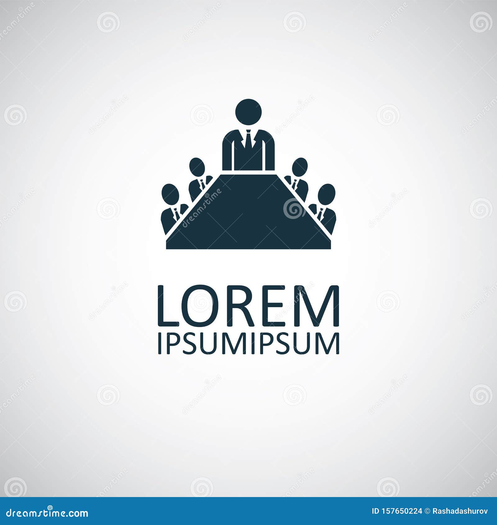 Meeting Icon Simple Flat Element Concept Stock Vector - Illustration of ...