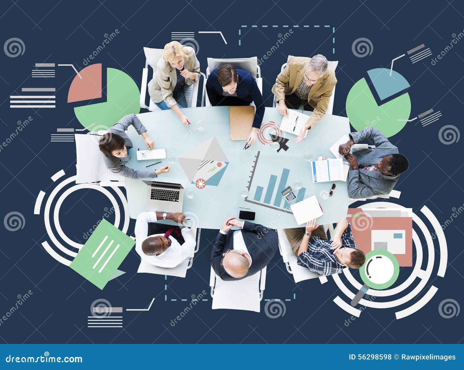 Meeting Information Statistics Analysis Report Concept Stock Photo ...