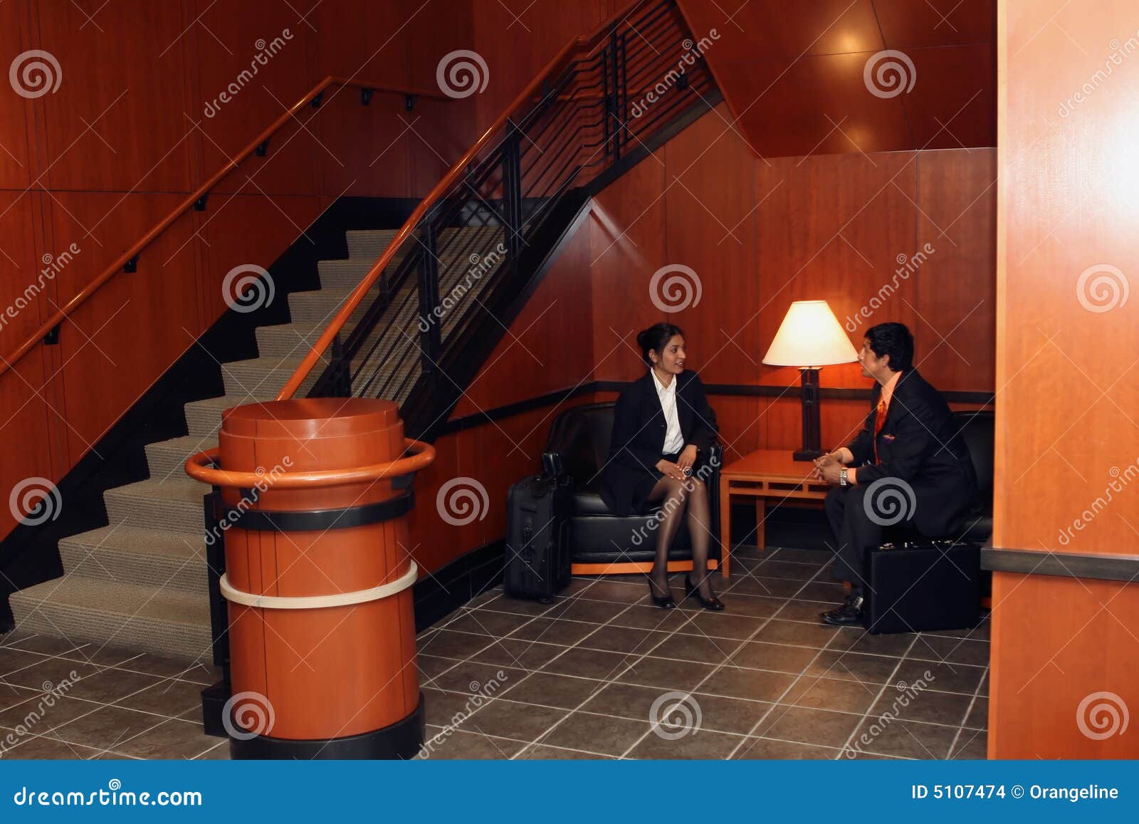 Meeting in Lobby stock photo. Image of conversation, talking - 5107474