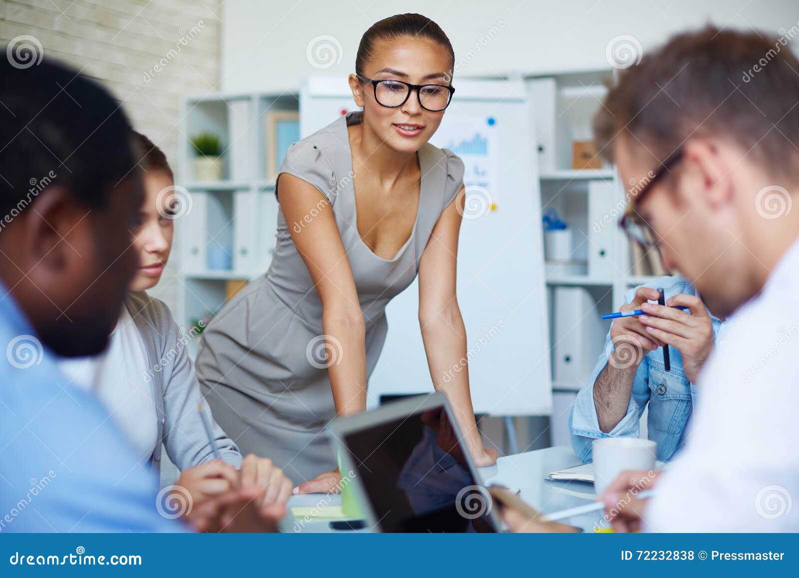 Meeting of managers stock photo. Image of businesswoman - 72232838