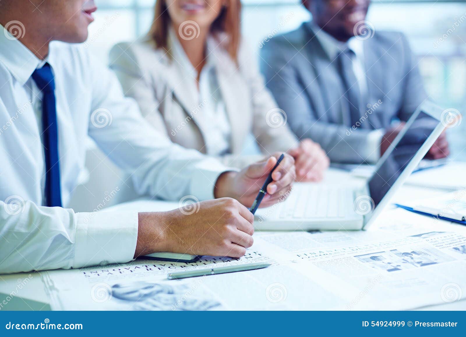 Meeting of managers stock image. Image of cooperation - 54924999
