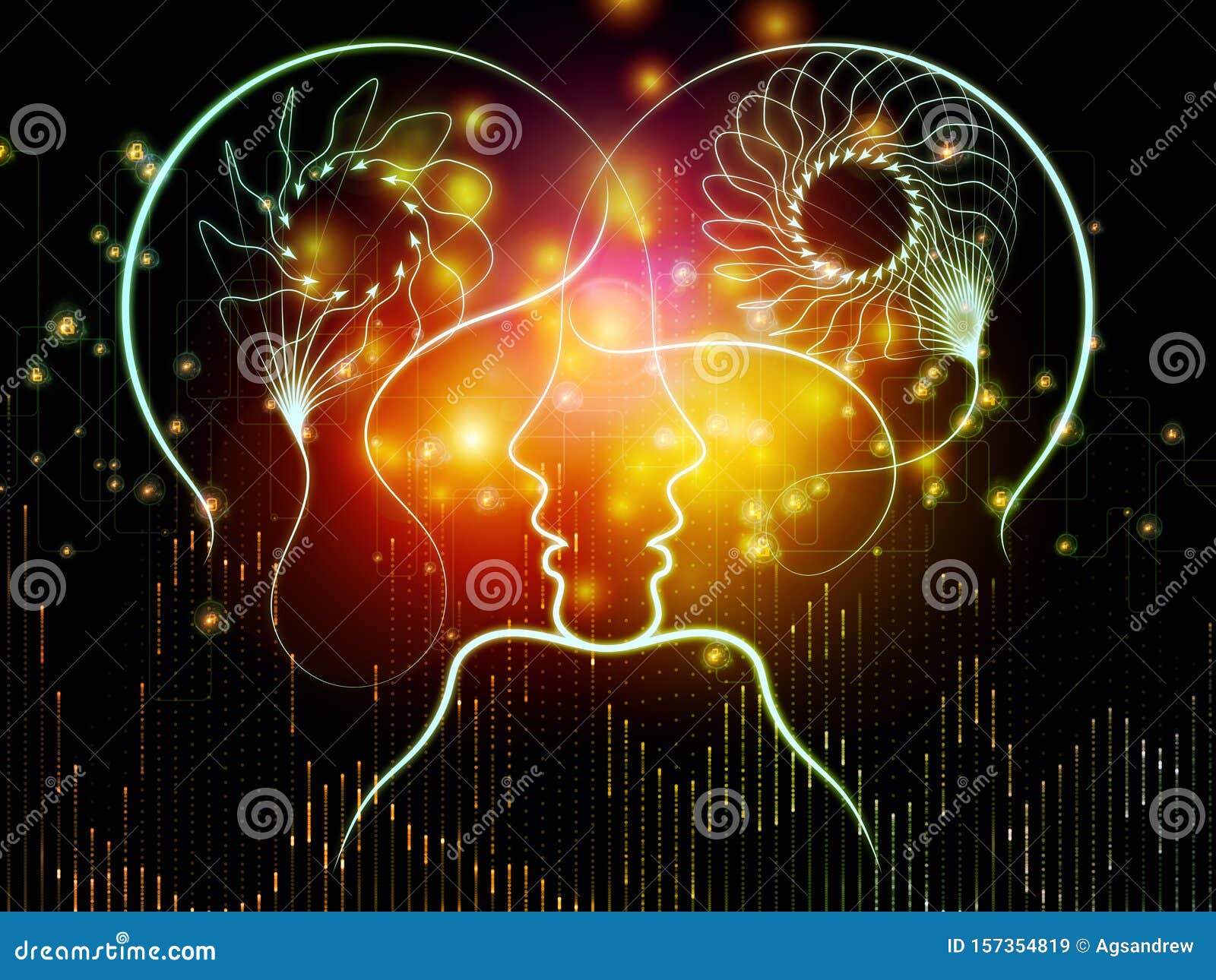 Thought Exchange stock illustration. Illustration of education - 157354819