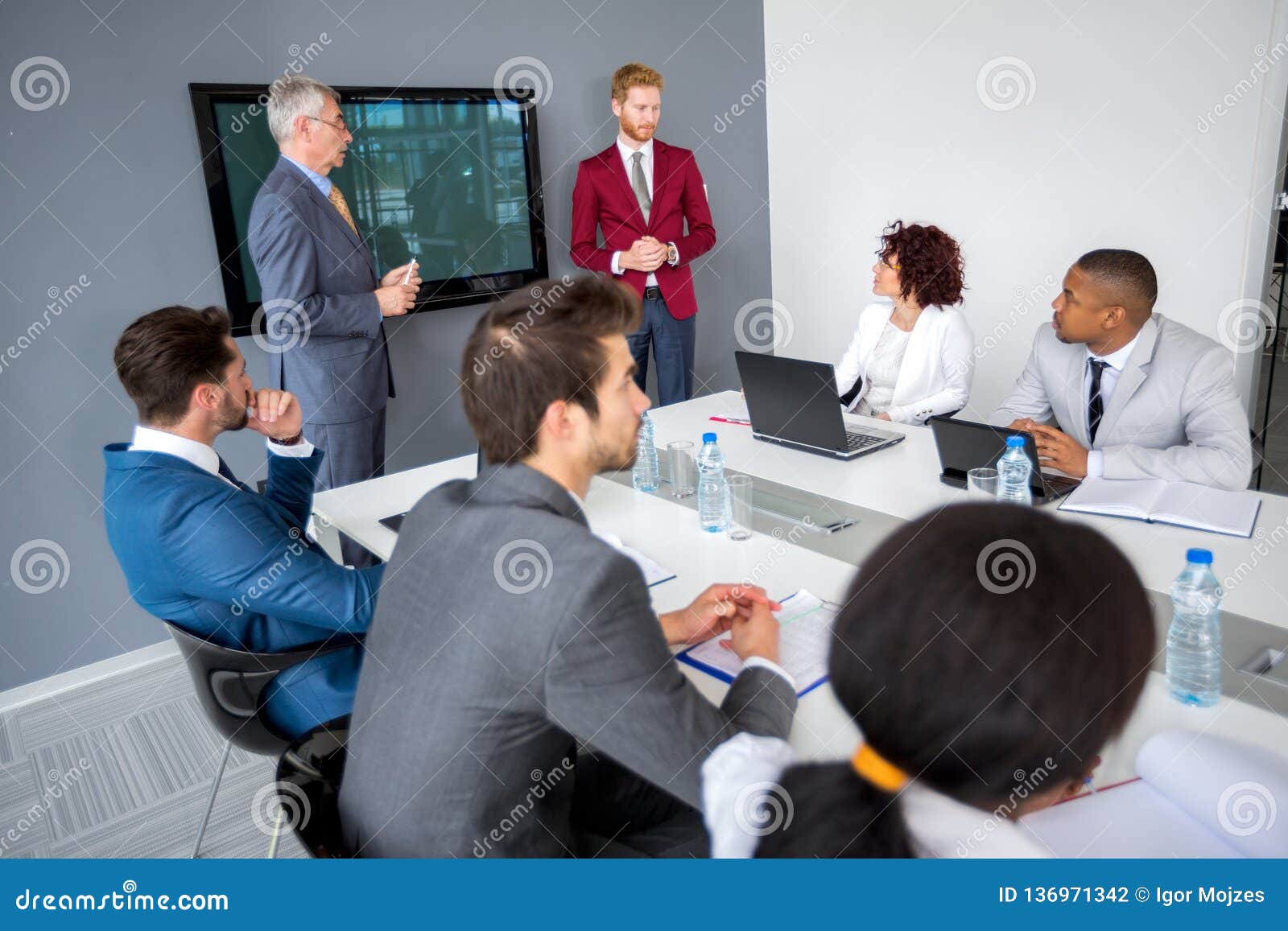 Meeting in modern company stock photo. Image of planning - 136971342