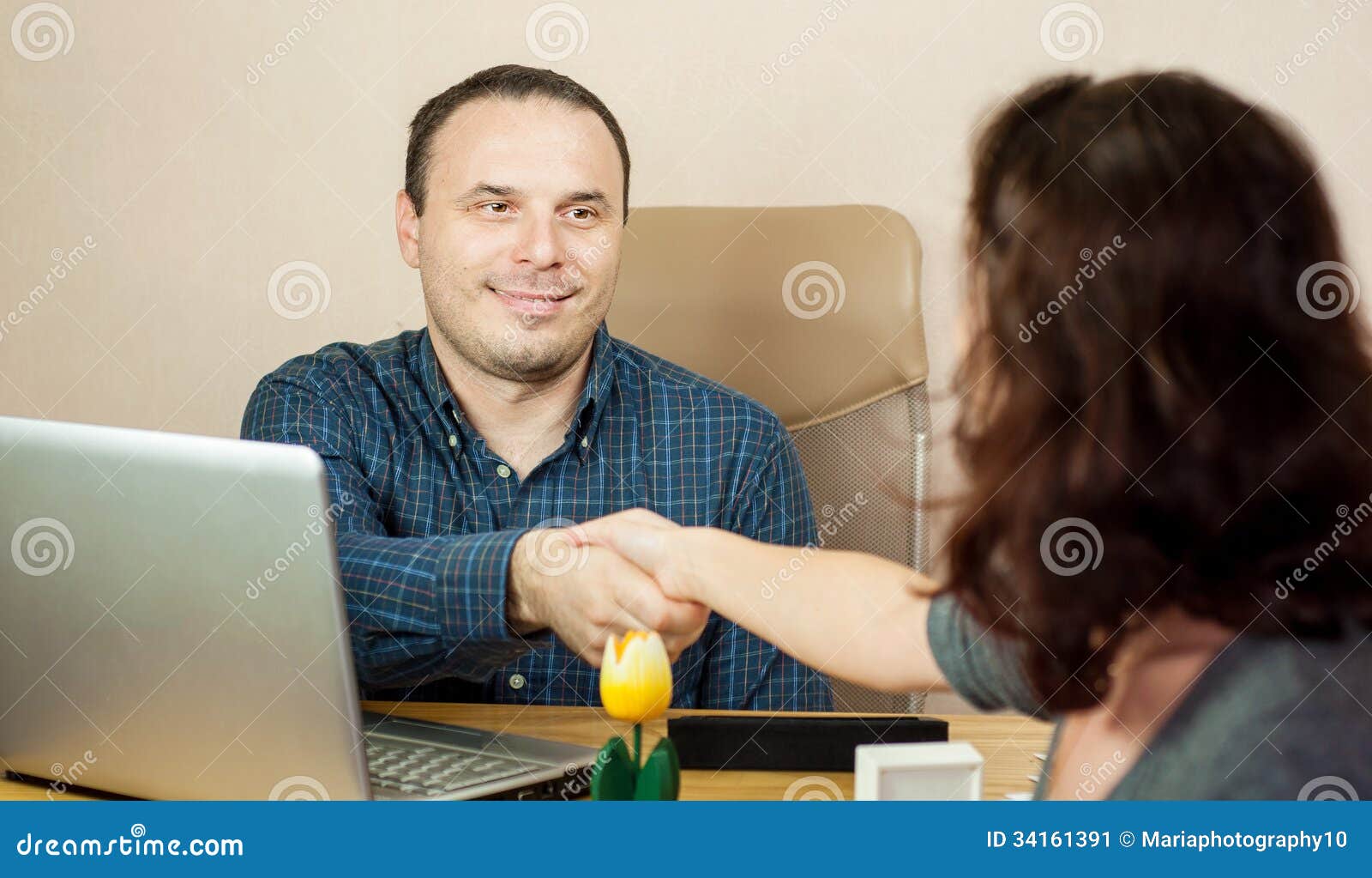 Meeting a new colleague stock image. Image of smile, meeting - 34161391