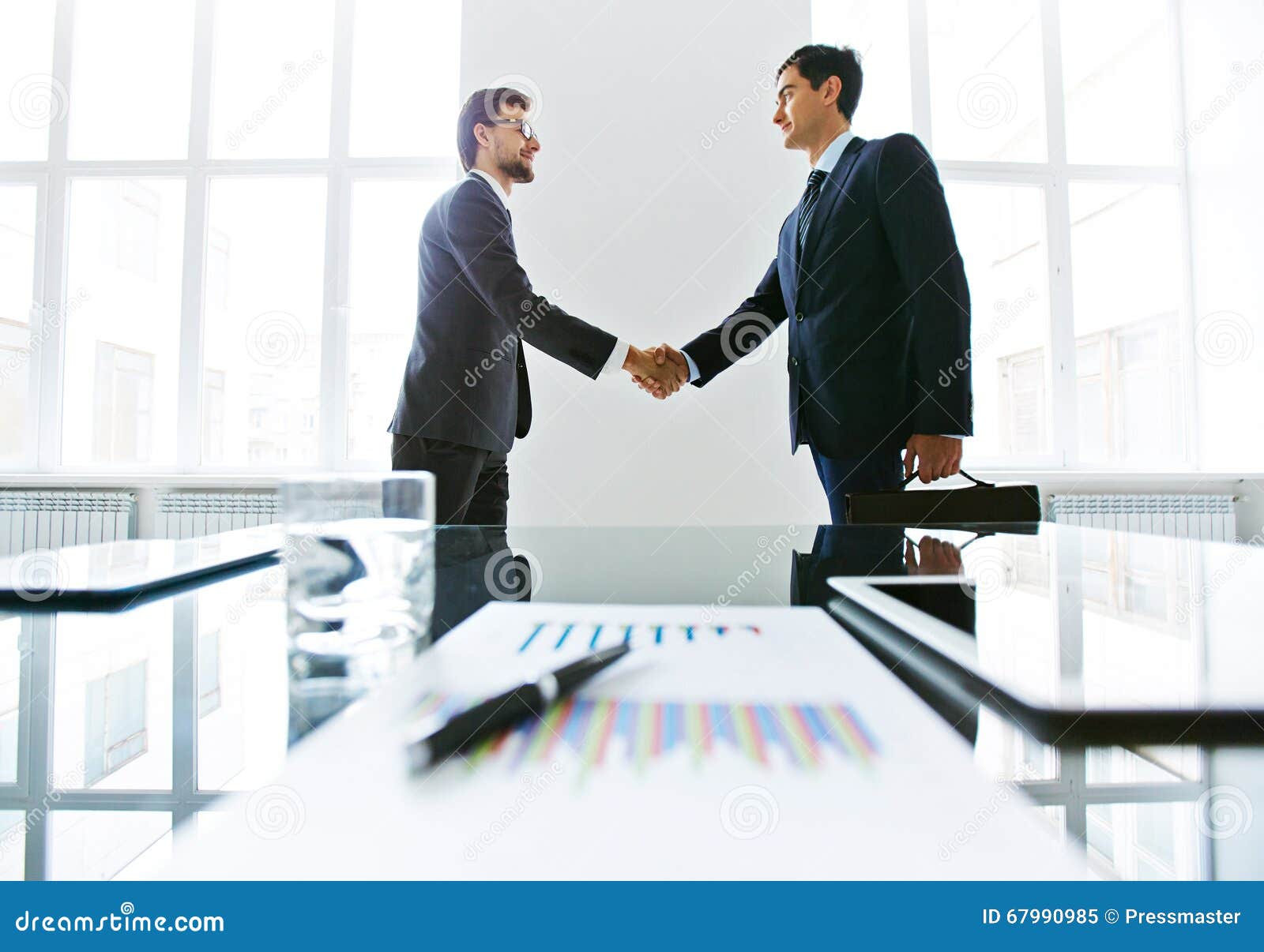 Meeting of new partners stock image. Image of corporate - 67990985