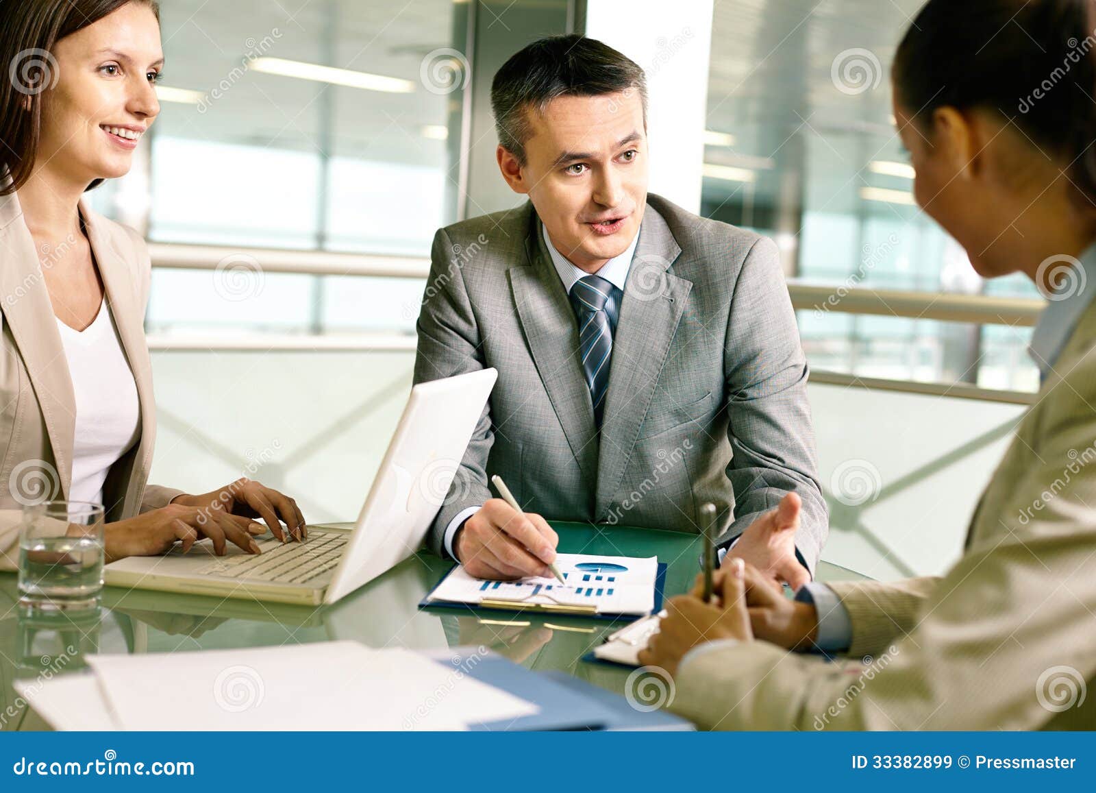 Meeting of partners stock image. Image of corporate, employee - 33382899