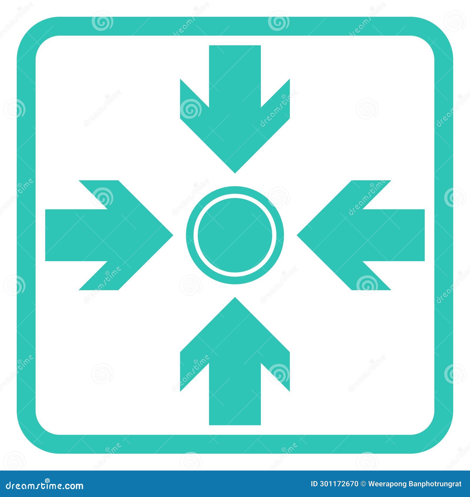 Meeting Point Sign for the Meeting of Group of People Stock Vector ...