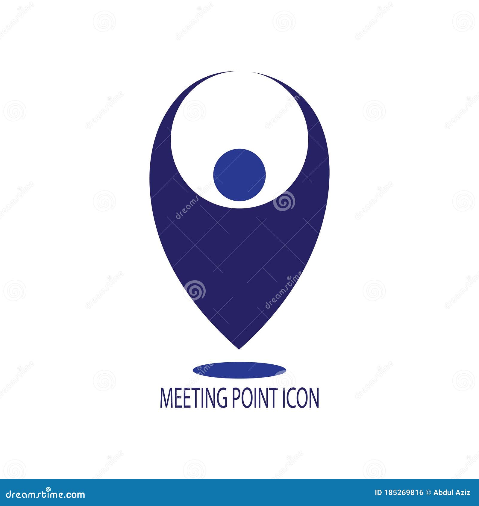Meeting point logo vector stock vector. Illustration of navigation ...