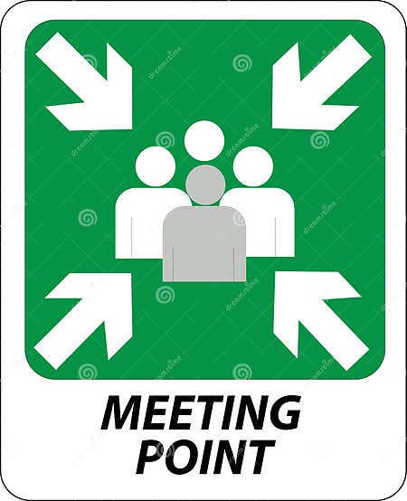 Meeting point sign stock vector. Illustration of sign - 5430960