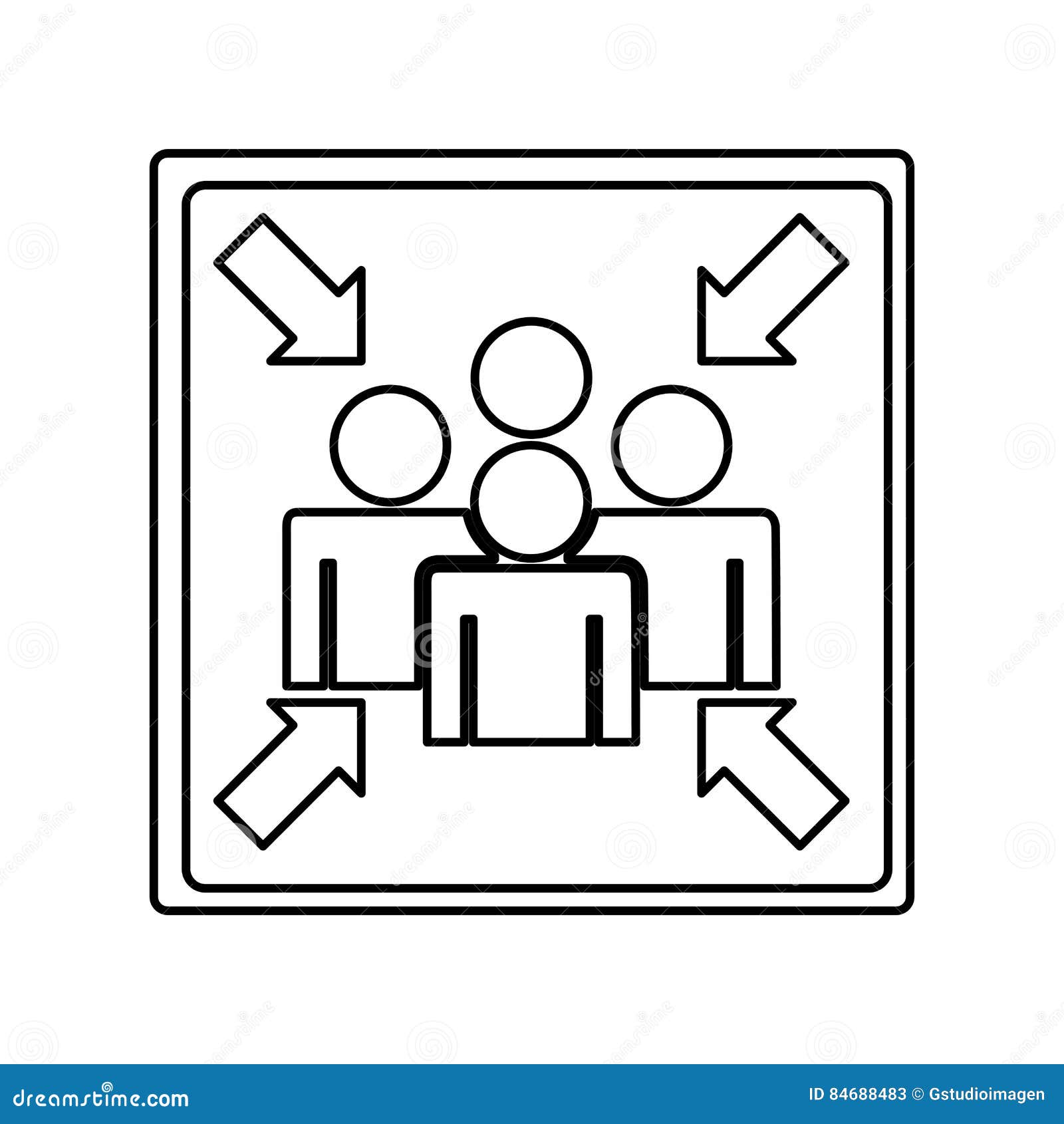 Meeting point sign icon stock illustration. Illustration of business ...