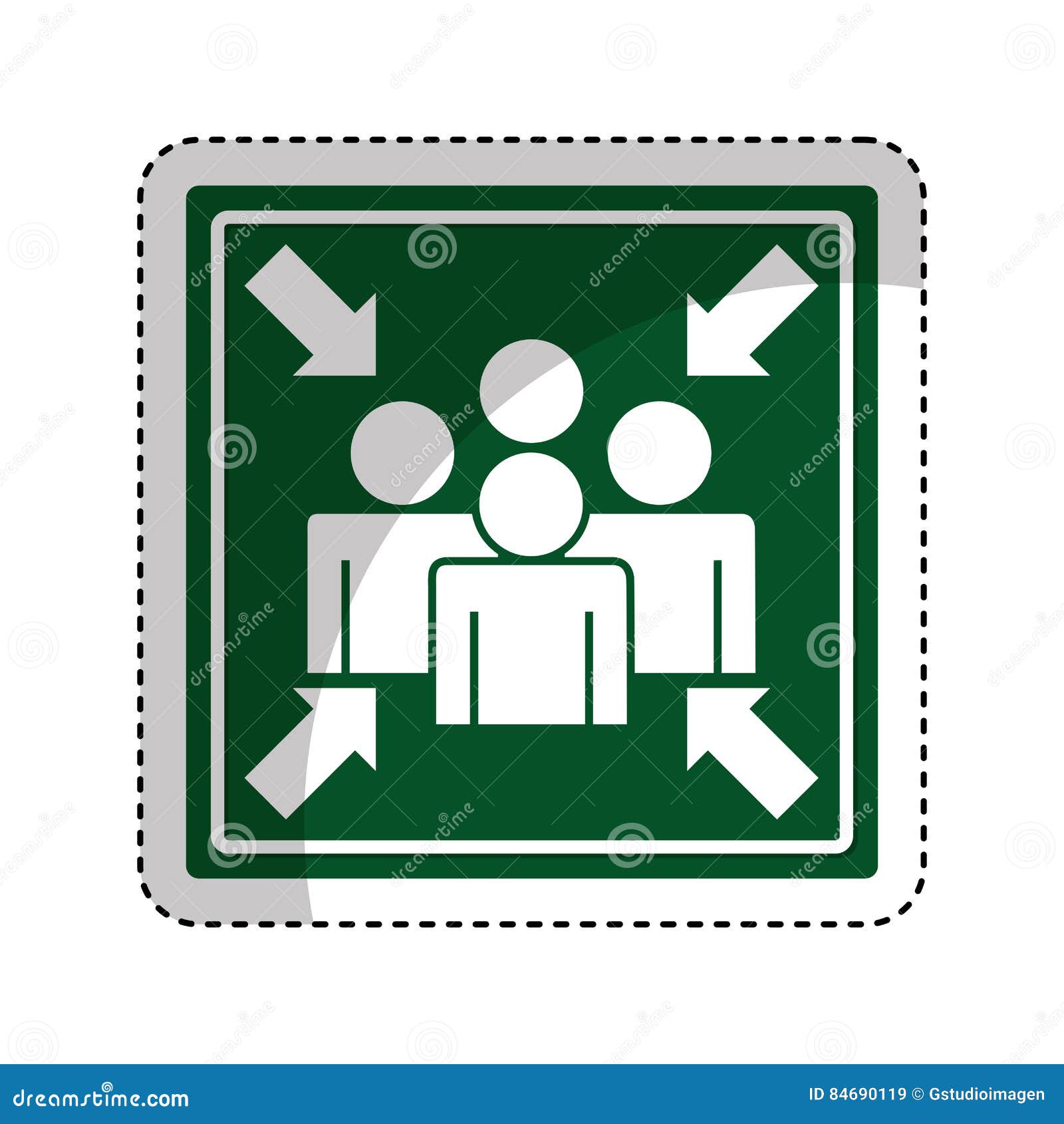 Meeting point sign icon stock illustration. Illustration of signal ...