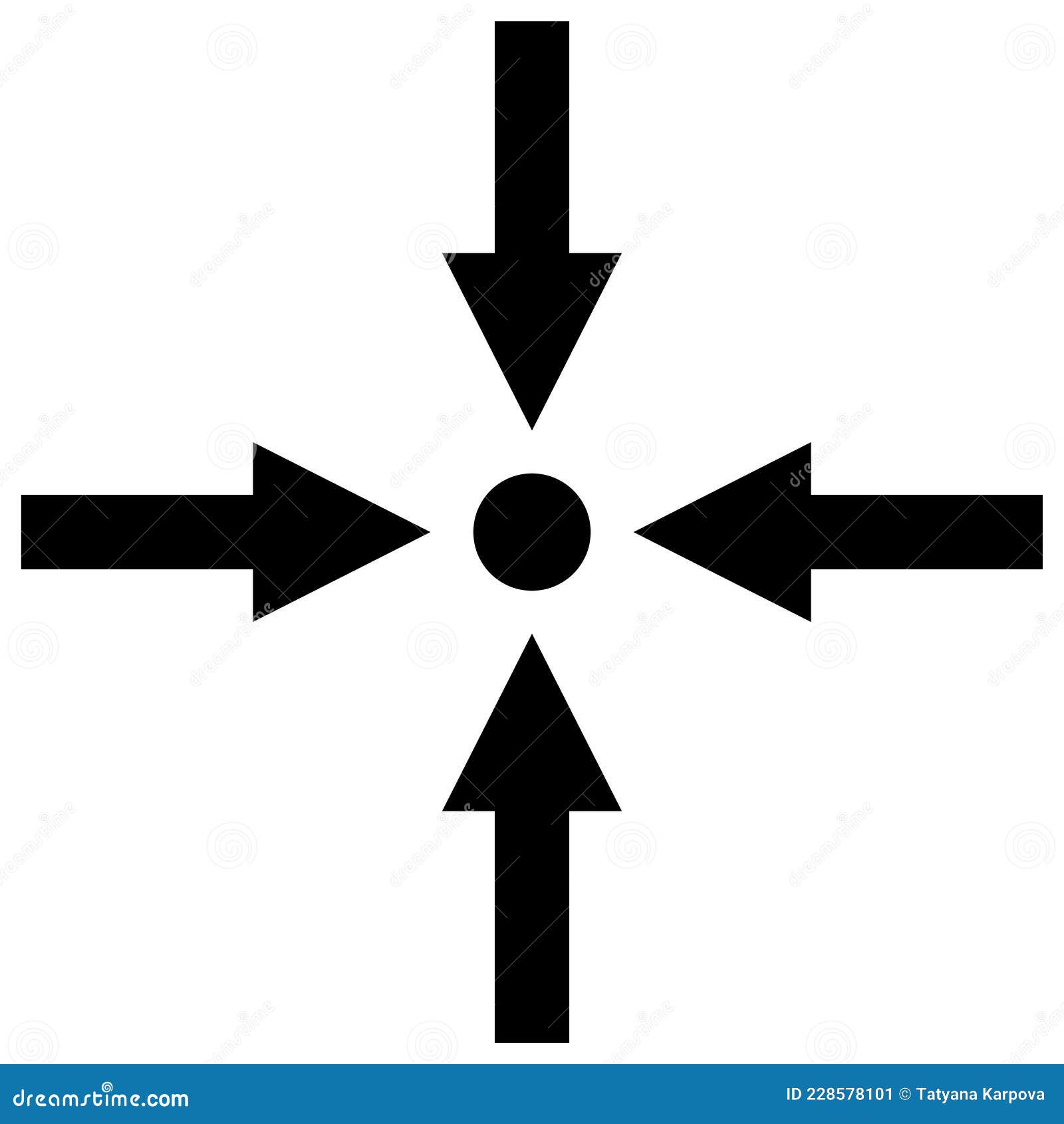 Meeting Point Vector Icon Flat Illustration Stock Vector - Illustration ...