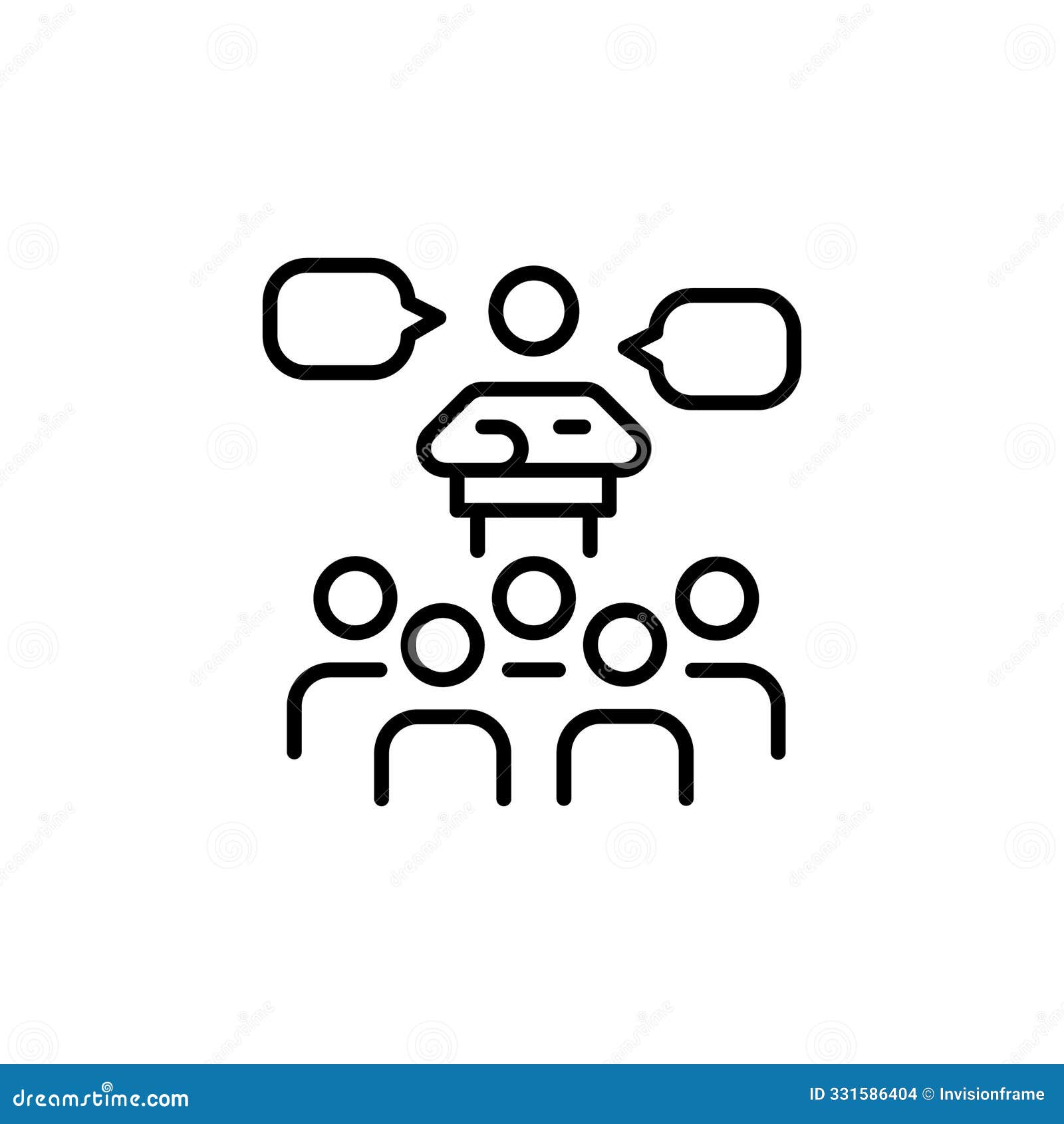 Meeting presentation icon stock illustration. Illustration of insight ...
