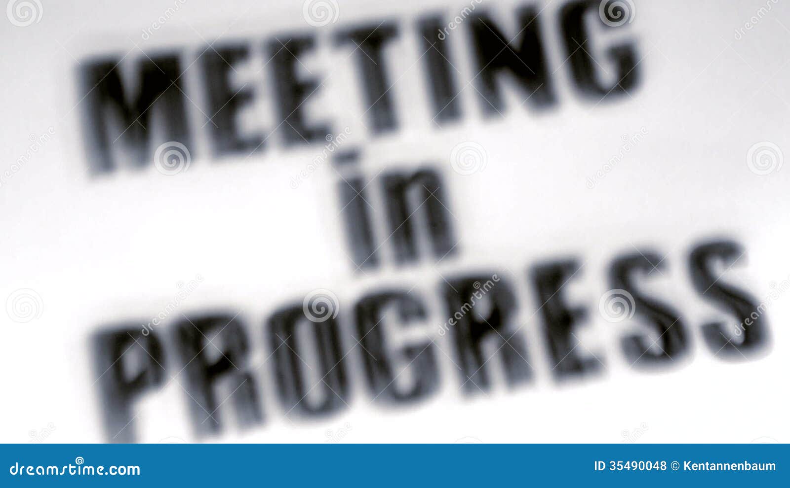Meeting in progress sign stock footage. Video of progress - 35490048
