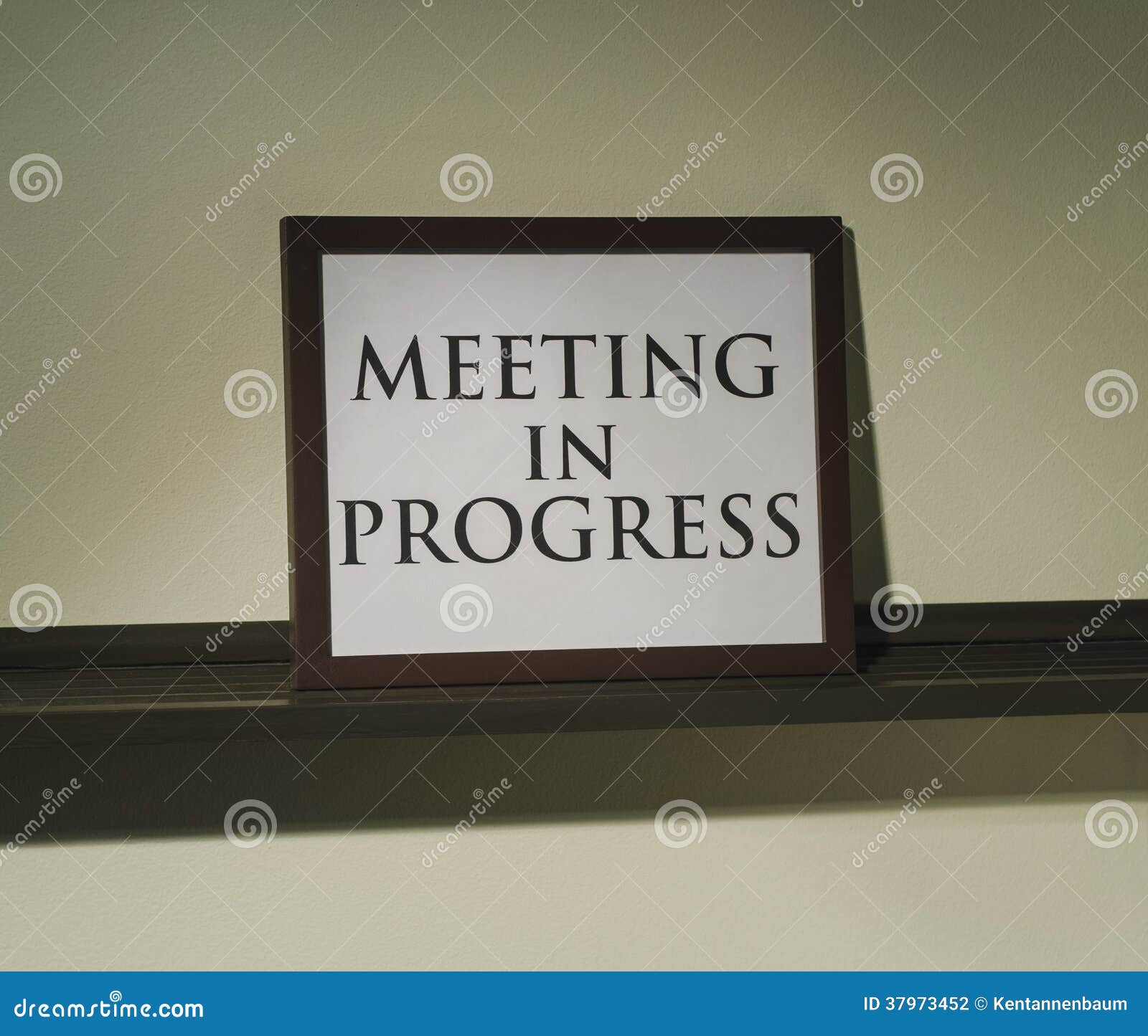 Meeting in progress sign stock photo. Image of person - 37973452