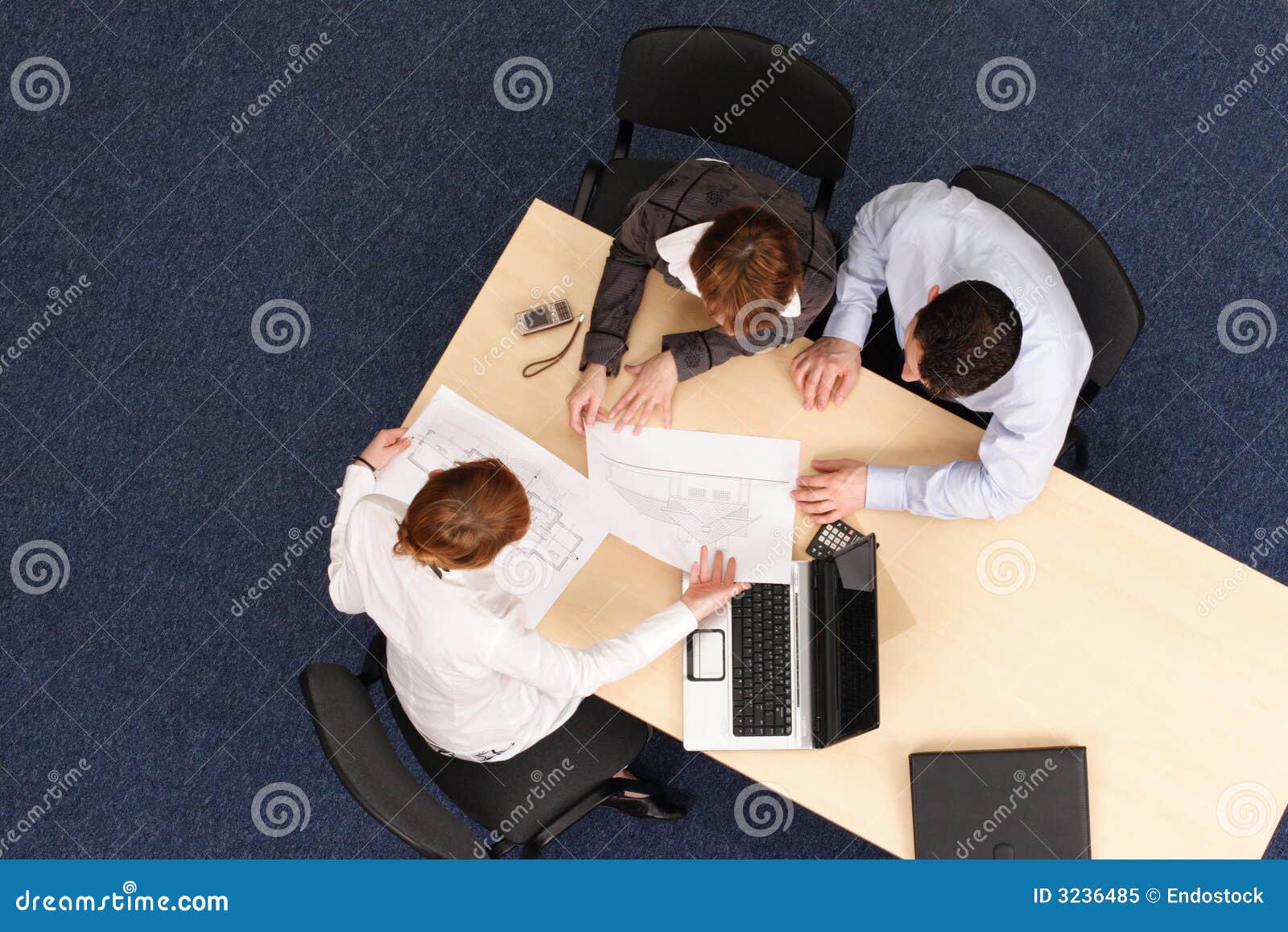 Meeting with Real Estate Agent Stock Image - Image of blue, client: 3236485