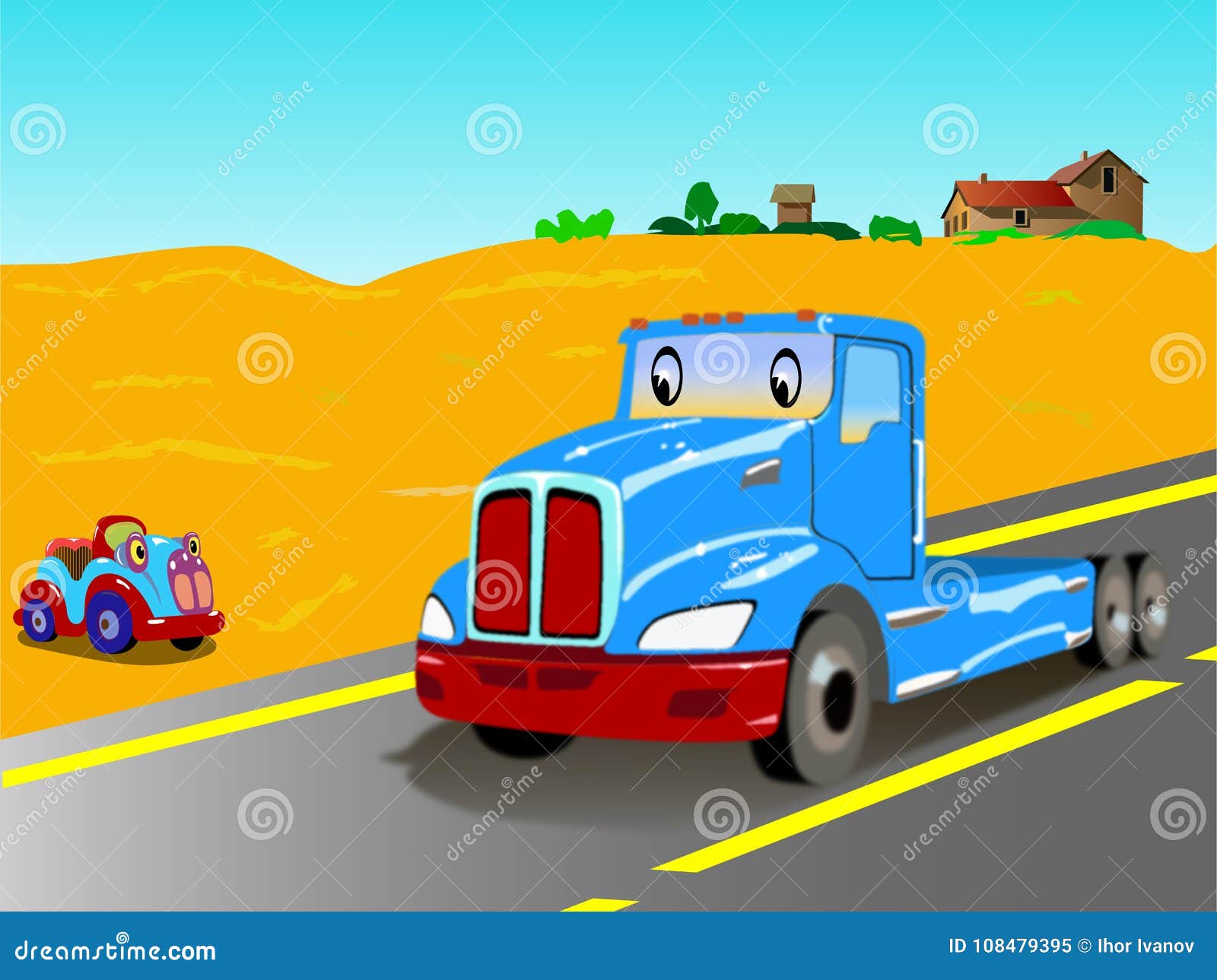 Meeting on the road stock vector. Illustration of transportation ...