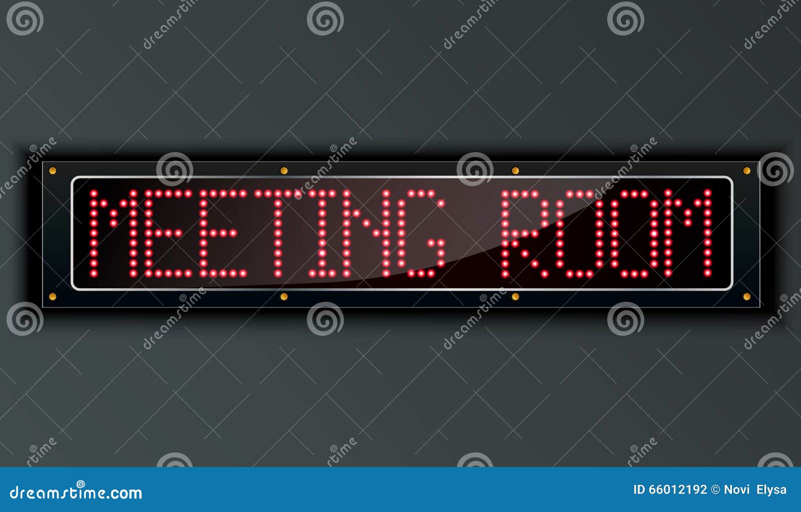 Meeting Room LED Digital Sign Stock Vector - Illustration of project ...
