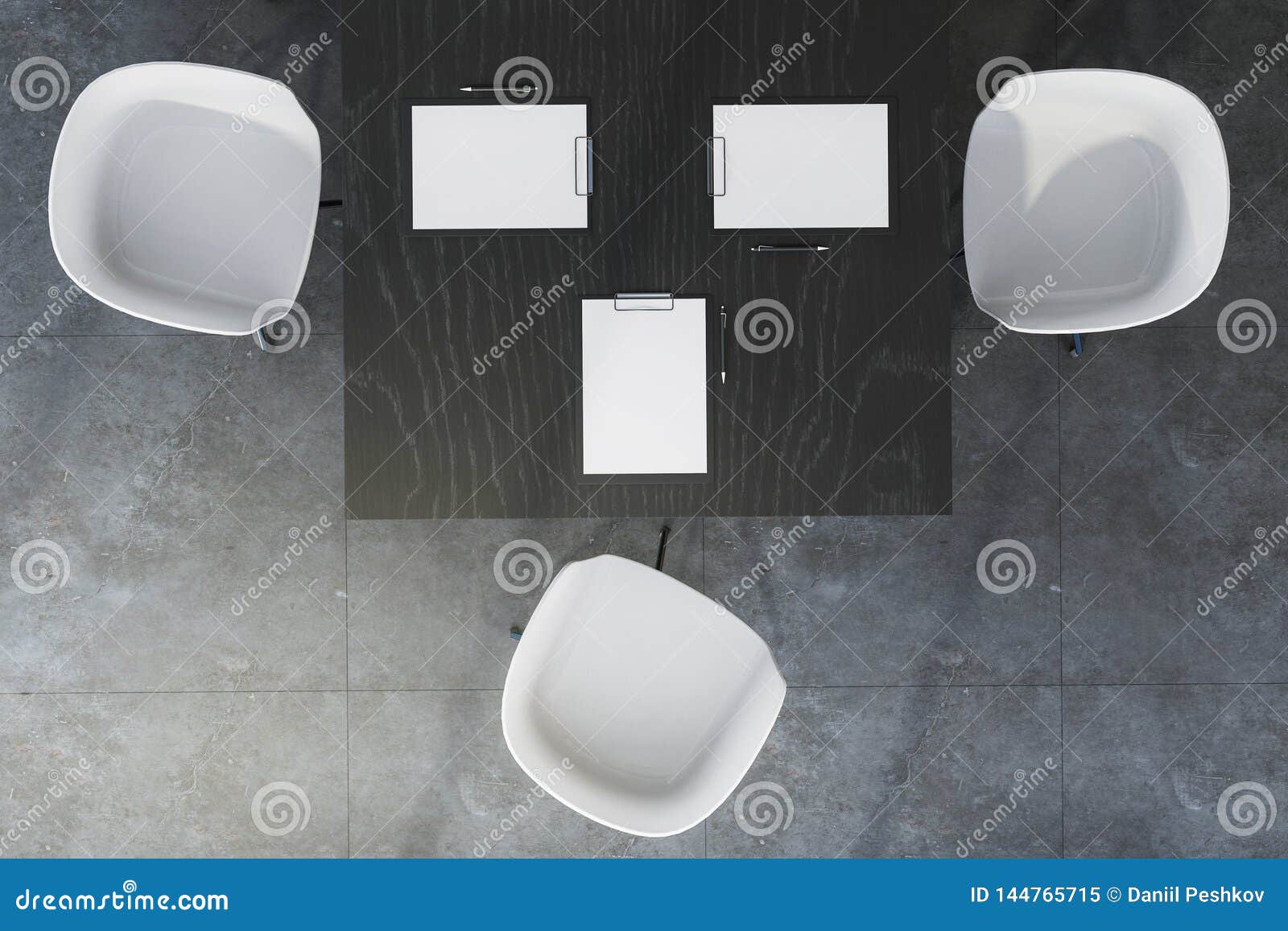 Meeting room topview stock illustration. Illustration of loft - 144765715