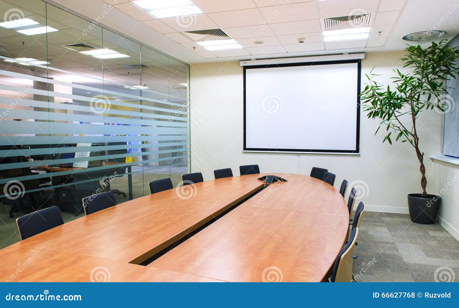 Meeting Room with TV Projector Stock Photo - Image of modern, furniture ...