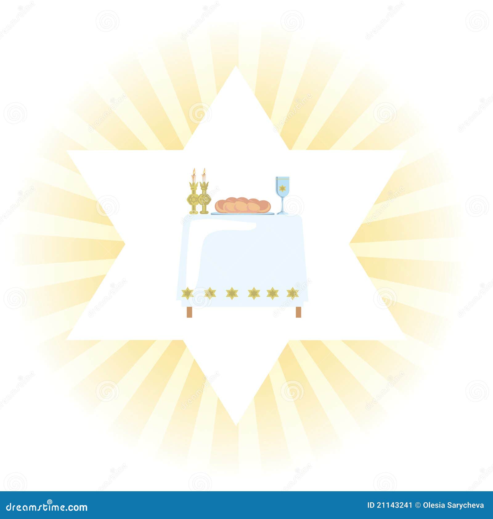 Meeting of Saturday stock vector. Illustration of challah - 21143241