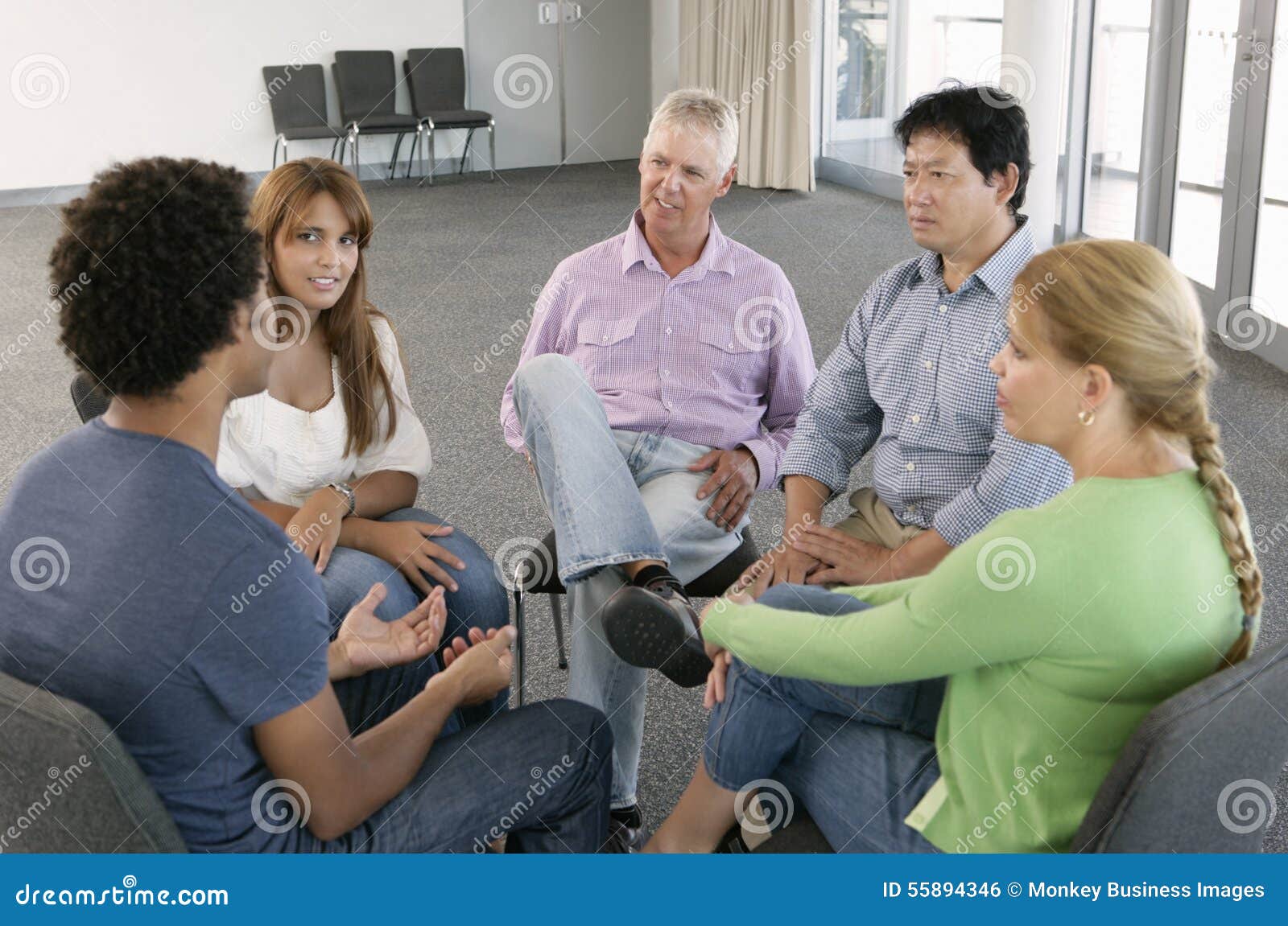 Meeting of Support Group stock photo. Image of listening - 55894346
